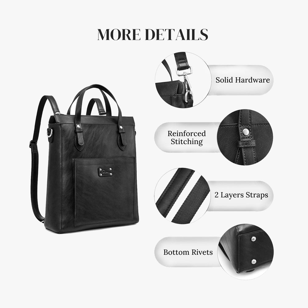 Genuine Leather Convertible Backpack